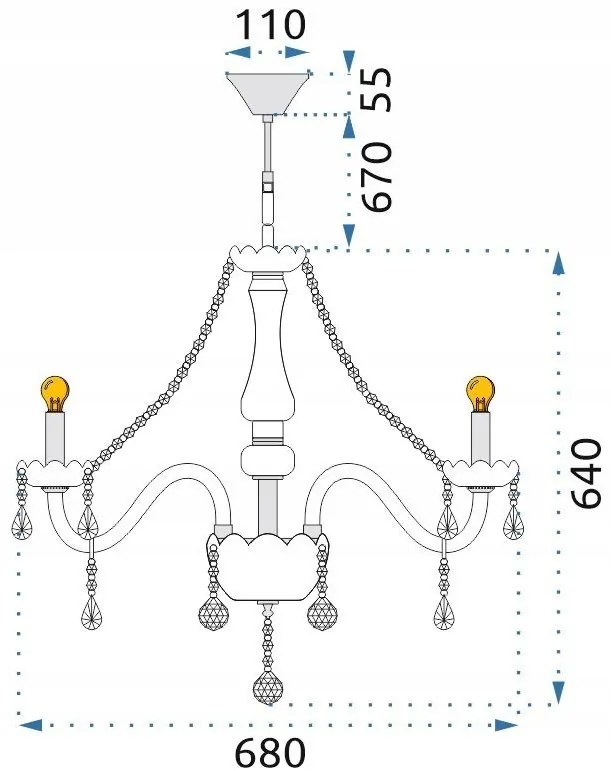 Toolight Křišťálový lustr 300750