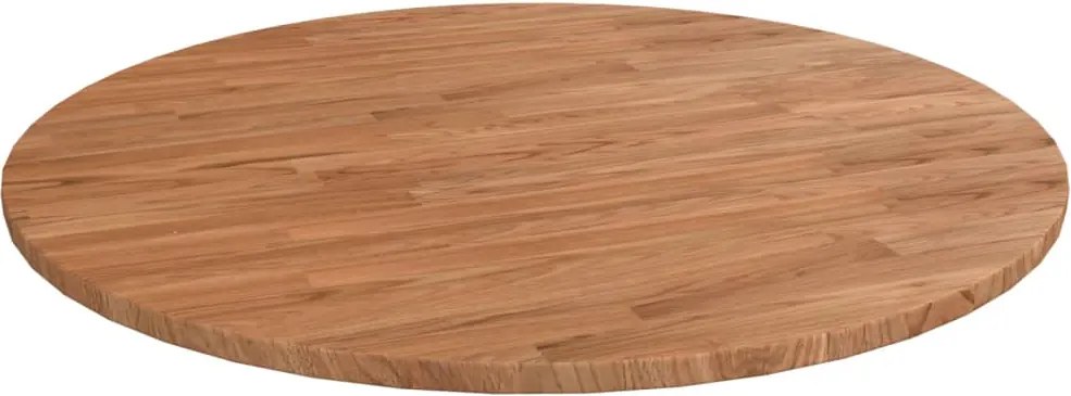 vidaXL Kulatá stolní deska světle hnědá Ø70x1,5cm ošetřený masivní dub