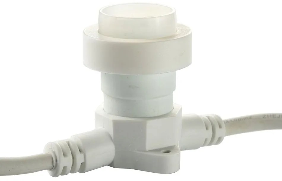 Easy Fix světelná girlanda, venkovní, 10 m pro 10 žárovek E27, bílý kabel, IP67, prodlužovací, bez žárovek