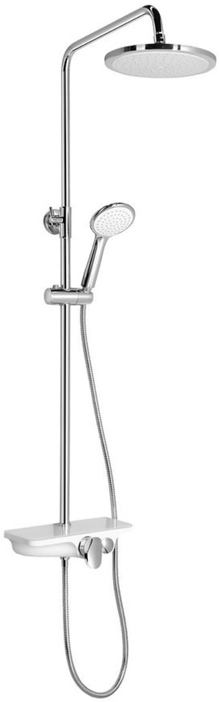 Aqualine - Sprchový set Marco, s baterií, 23 cm, 1 proud, bílá SL100