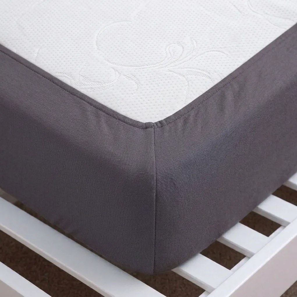 4Home Jersey prostěradlo IDEAL antracit, 140–160 x 200 cm, 140–160 x 200 cm