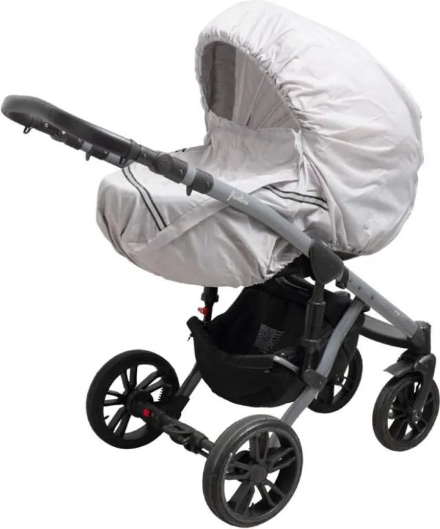 Pláštěnka na kočárek s reflexním prvkem New Baby Basic šedá
