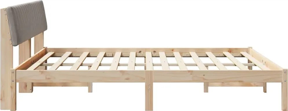 Rám postele Hnědá a taupe 180 x 200 cm Masivní borovicové dřevo 3394356