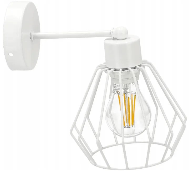 BERGE LED nástěnné svítidlo - 1xE27 - DIAMENT WHITE