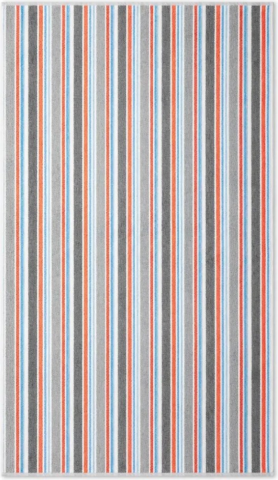 Polášek Plážová osuška s pruhy - Světle modrá / tmavě modrá | 100 x 180 cm