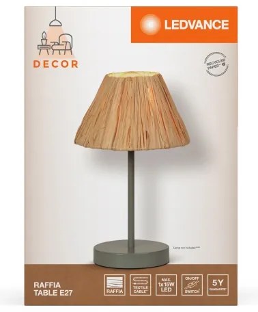 Ledvance - Stolní lampa DECOR RAFFIA 1xE27/15W/230V rafie