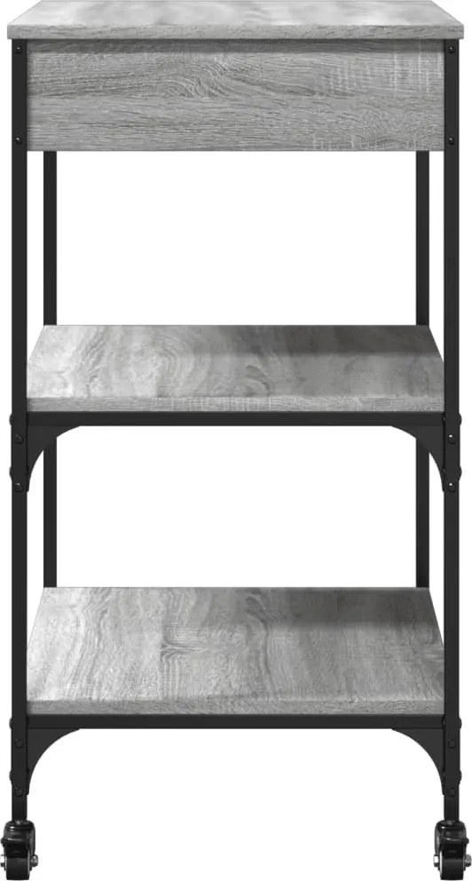 vidaXL Kuchyňský vozík 60 x 48 x 89,5 cm kompozitní dřevo [842374] Barva: šedá sonoma