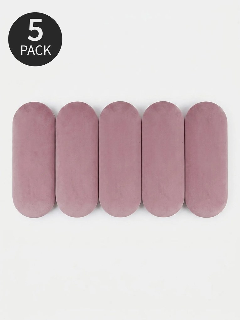 Sinsay - Čalouněné stěnové panely 5 pack - pastelová růžová