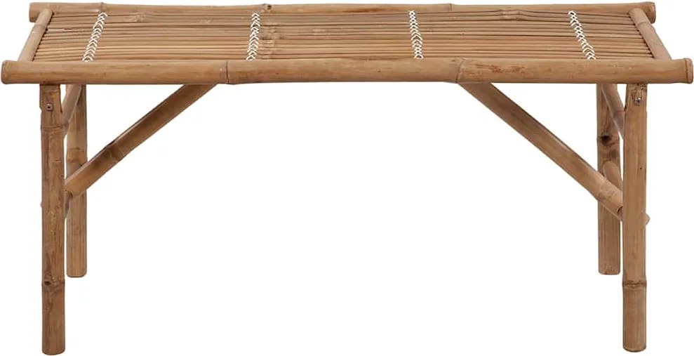 Skládací zahradní lavice s poduškou 118 cm bambus 3063871