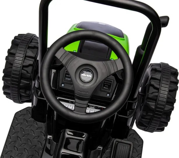 Elektrický traktor s přívěsem Farmer zelený
