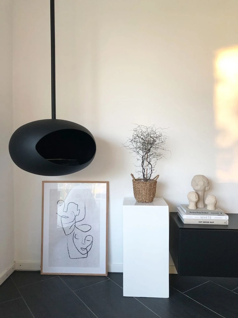 Podstavec PODEST, výška 60 cm, sklolaminát, bílý lesk