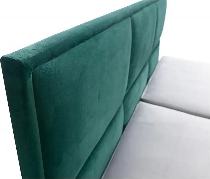 Čalouněná postel Kvadrat II, 200x180, zelená/šedá (an 4810/4817)