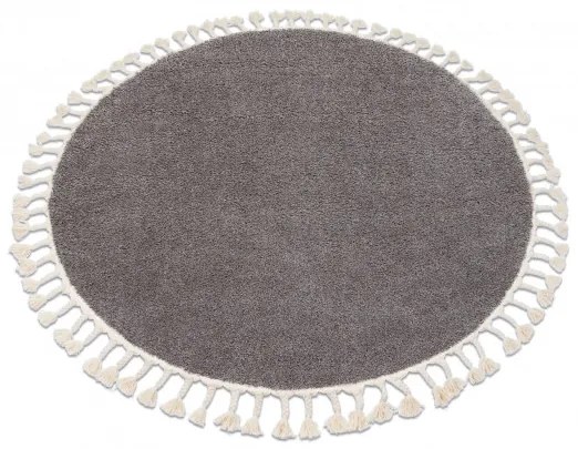 Dywany Łuszczów, Kusový koberec Berber 9000 brown kruh, 120x120 (průměr) kruh, hnědá, kancelář