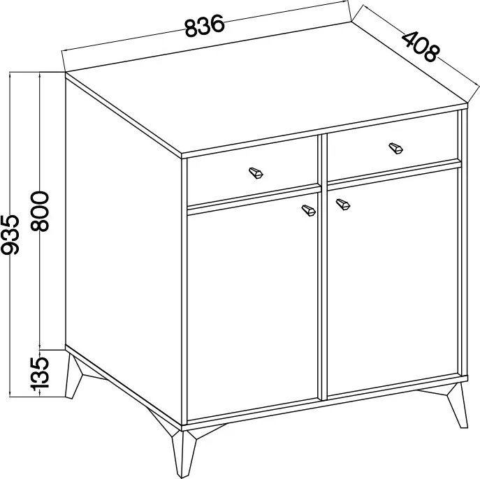 FALCO Komoda Tomila 826/1 Odstín: Eukalyptus