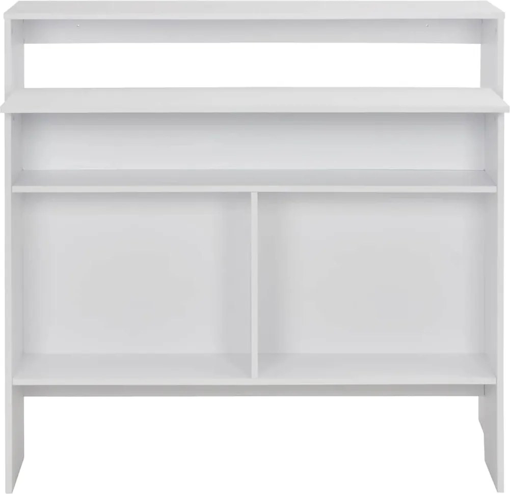 Barový stůl se 2 stolními deskami bílý 130 x 40 x 120 cm 280217