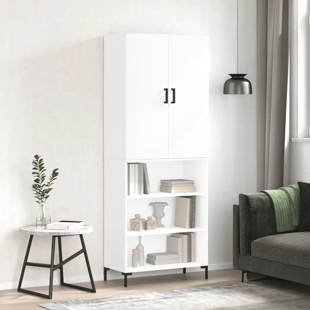 vidaXL Skříň highboard 69,5 x 34 x 180 cm kompozitní dřevo [3196070] Barva: Černá