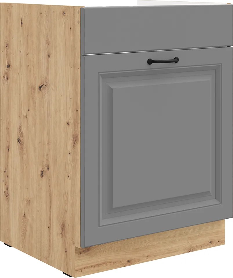 STILO ad | dolní skříňka 60 ZL 1S dřezová | 60 cm | PREMIUM BOX | artisan/šedá