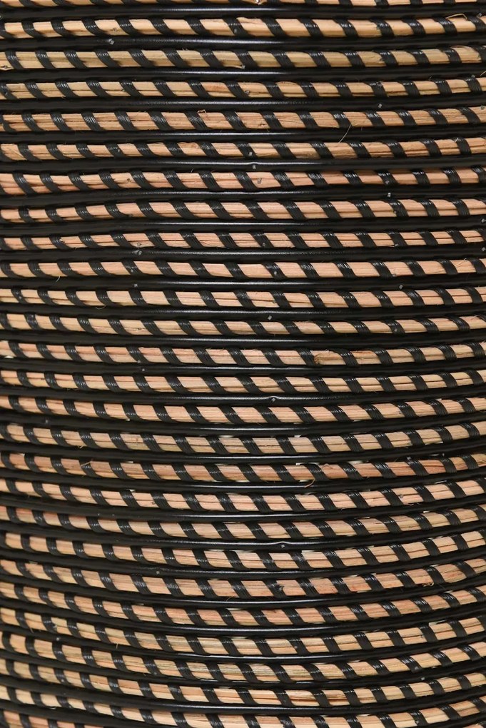 Pokojový květináč MACETA, ratan, 24x32 cm, natur/černá