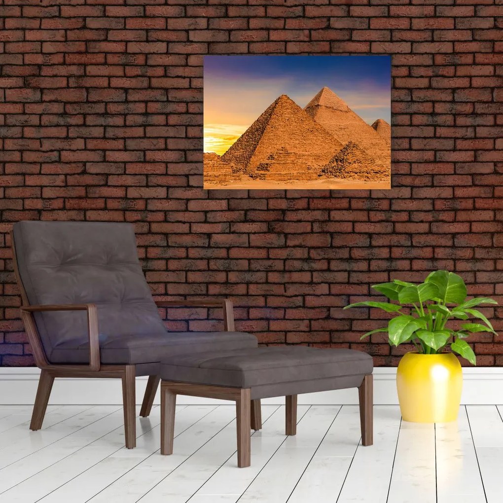 Skleněný obraz - Egyptské pyramidy (70x50 cm)