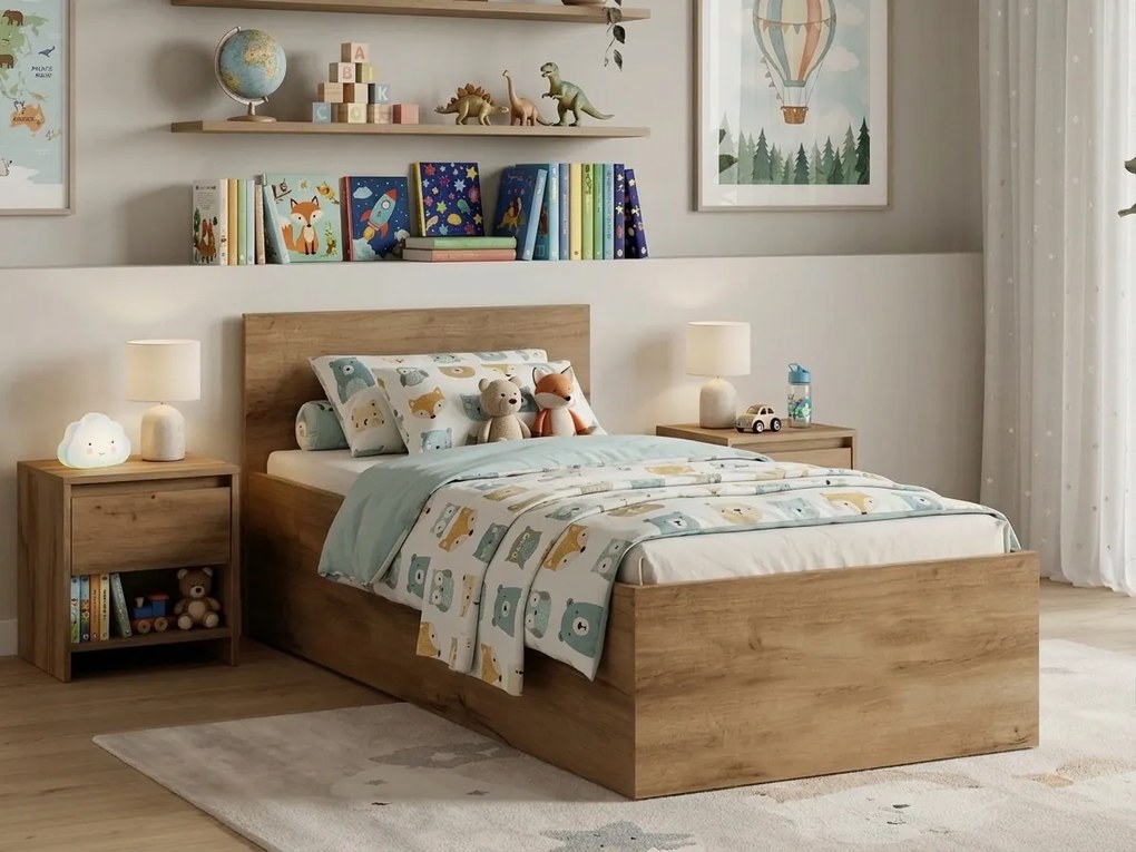Postel SOFIA 80 x 200 cm, dub artisan Matrace: Matrace Deluxe 10 cm