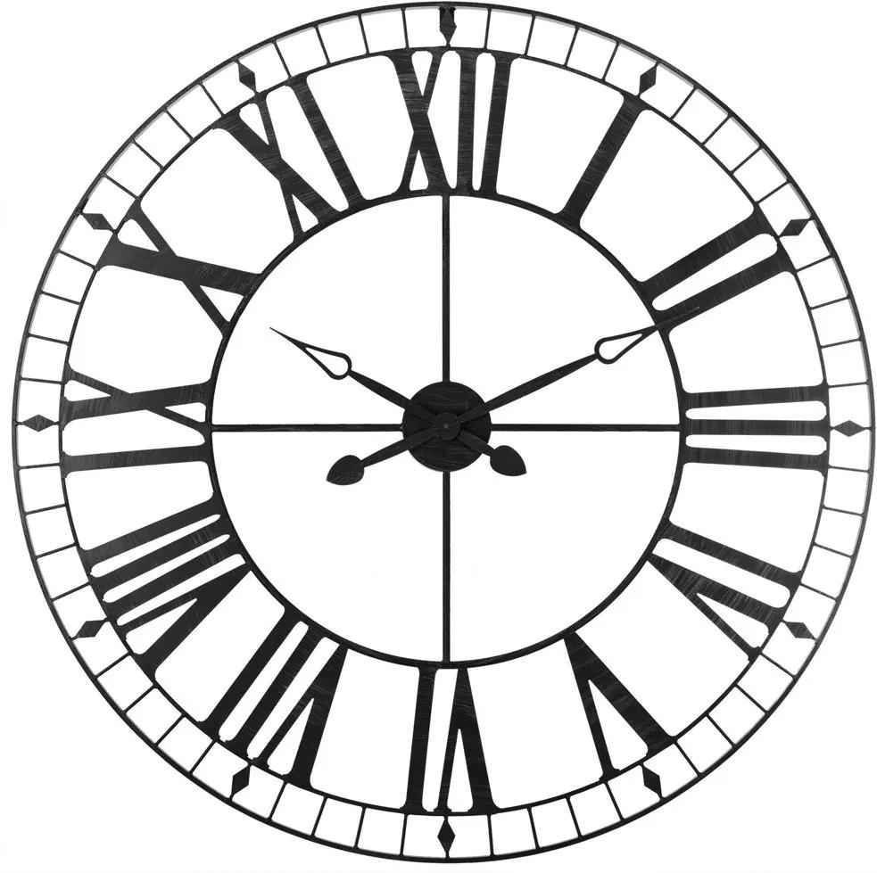 Retro hodiny k pověšení s římskými číslicemi, kovový ciferník, ideální do minimalistických prostor