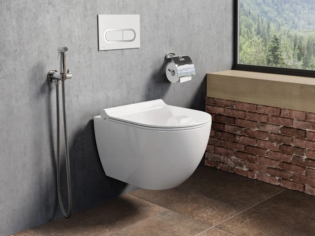 Ravak WC tlačítko Chrome white X01455