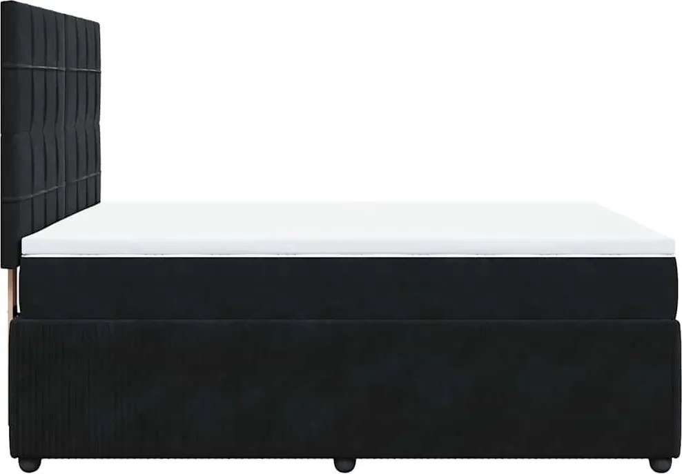 Box spring postel s matrací černá 140 x 190 cm samet 3292336