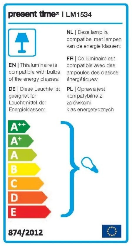 Present time Skleněné chromové závěsné světlo Vitrion 25 cm