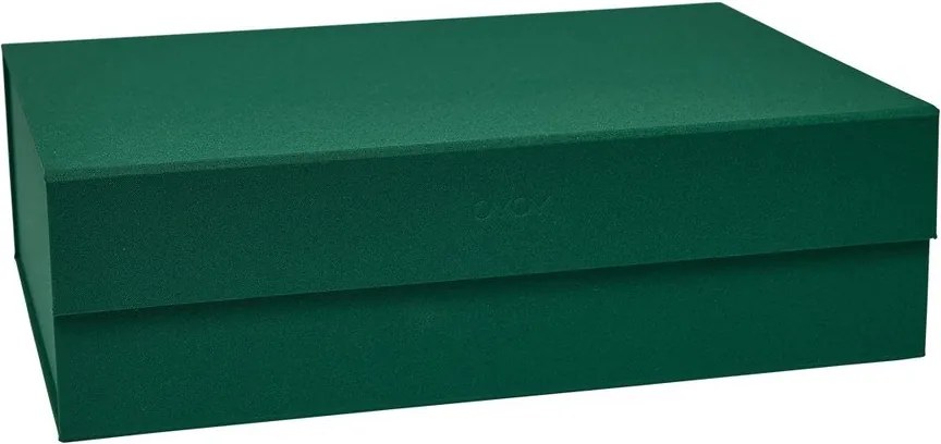 Tmavě zelený kartonový úložný box s víkem 45x33x15 cm Hako – OYOY Living Design