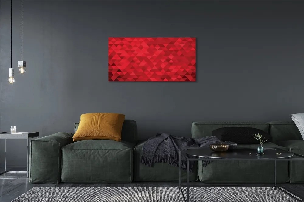 Obrazy na plátně Červené vzor trojúhelníky 120x60 cm