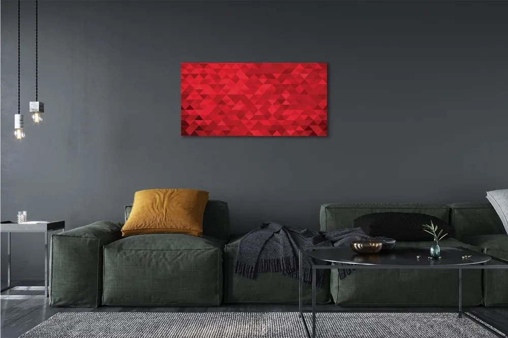 Obrazy na plátně Červené vzor trojúhelníky 140x70 cm