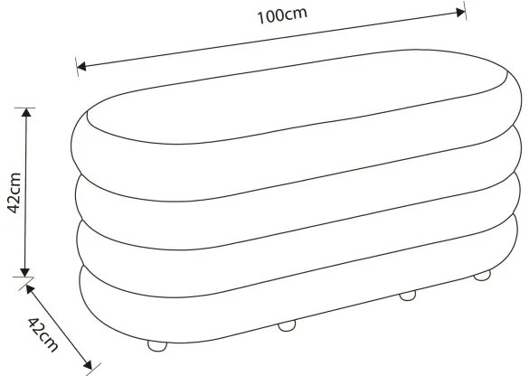 Taburetka PUFFO hnědá