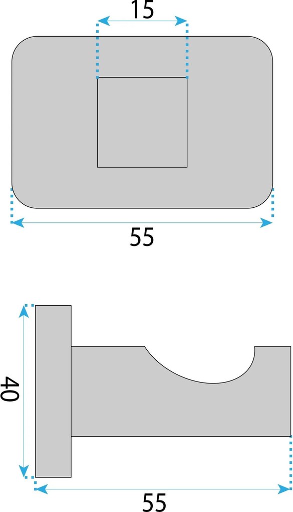 Rea Nico, koupelnový 1-háček na ručník, broušená ocel, REA-88038