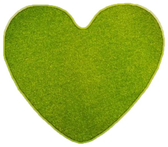 Vopi koberce Kusový koberec Eton Srdce zelený - 100x120 - srdce cm