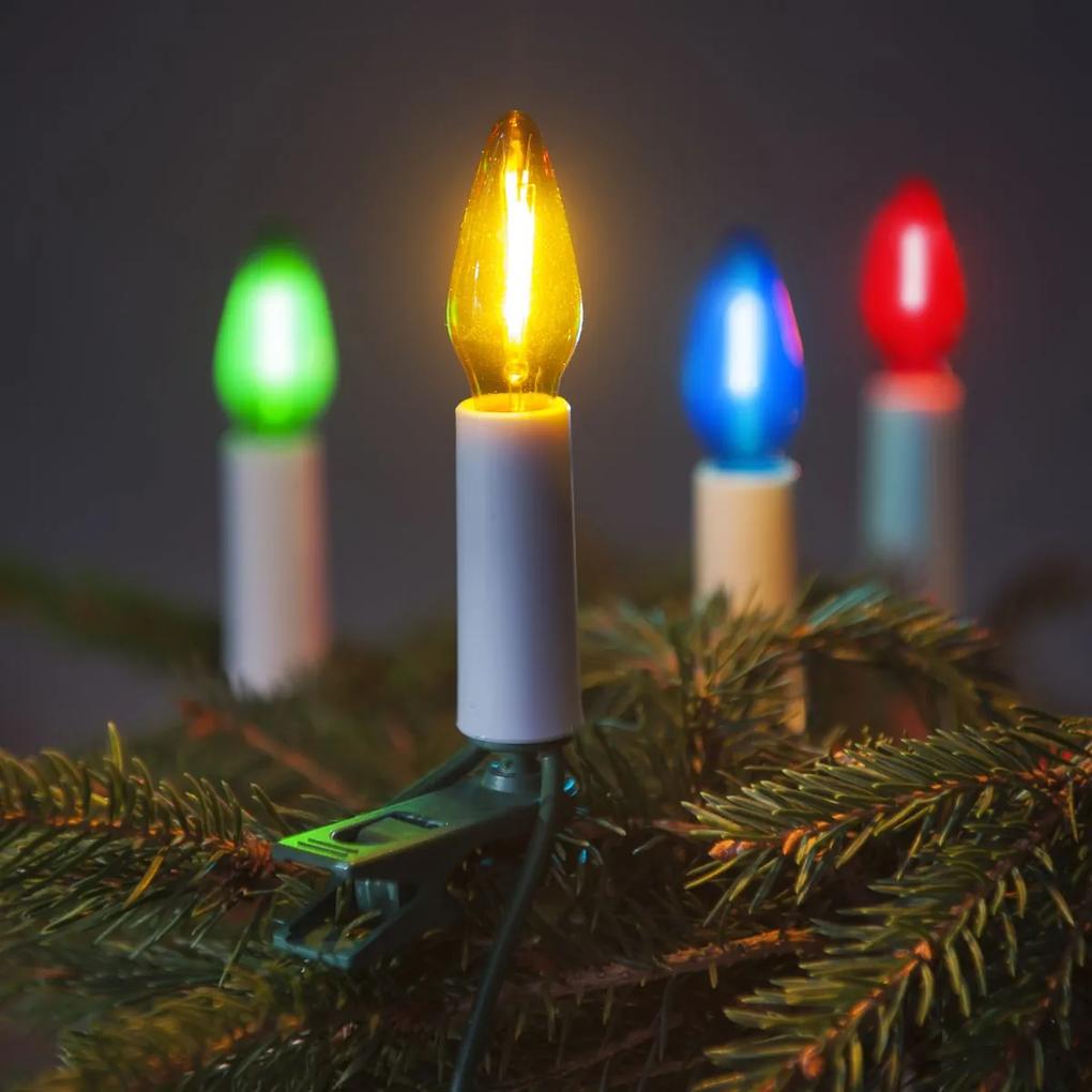 EXIHAND LED vánoční řetěz FELICIA, 16 žárovek, barevné světlo, 10,5m 162014.FIL