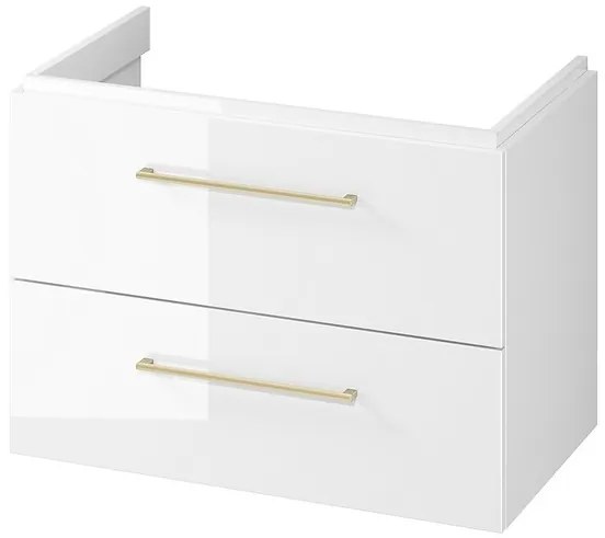 Cersanit Larga, závěsná umyvadlová skříňka 80cm, bílá lesklá, S932-073