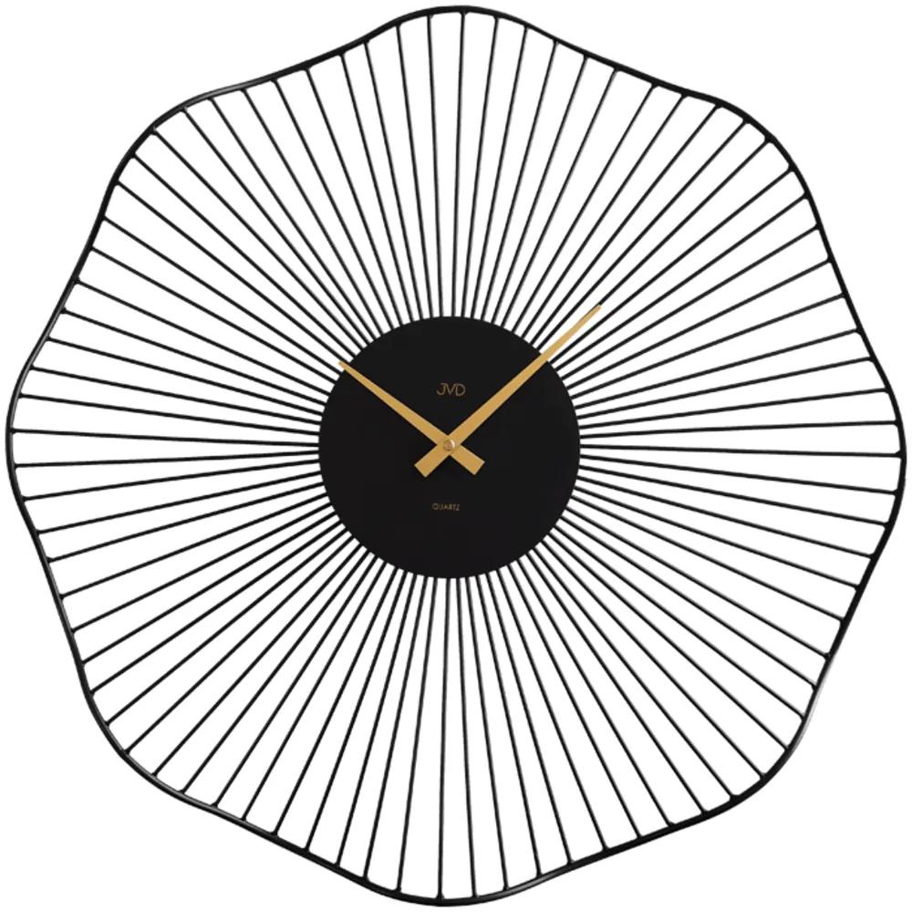 JVD Designové černo - zlaté obrovské nástěnné hodiny JVD HJ100