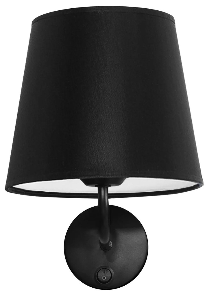 Toolight Toolight, nástěnné svítidlo 1xE27 APP1612-1W, černá, OSW-01594