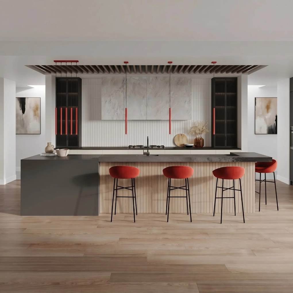 Sollux Lighting Závěsné svítidlo PASTELO 3P červené