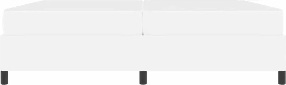 Rám postele s matrací Bílá 200 x 200 cm textil 3399020