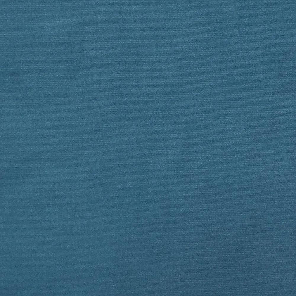 Petromila 3místná pohovka s podnožkou modrá 180 cm samet