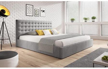 Čalouněná postel VERO rozměr 90x200 cm - šedá