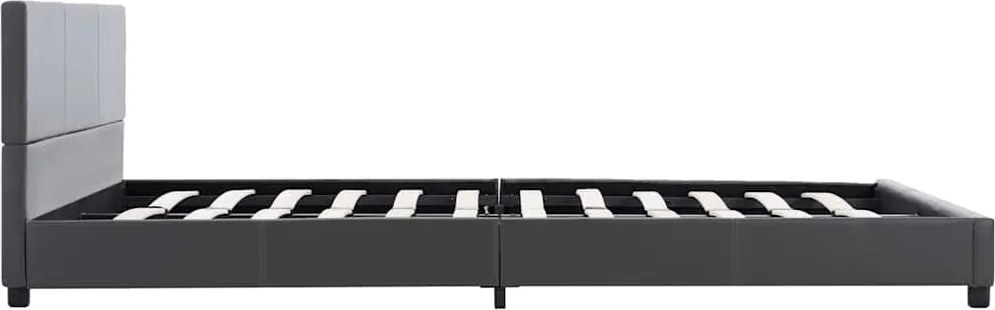 Rám postele šedý umělá kůže 160 x 200 cm 284778