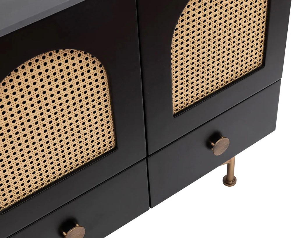 Kalune design Konzolový stolek CLIFF s vídeňskou pleteninou