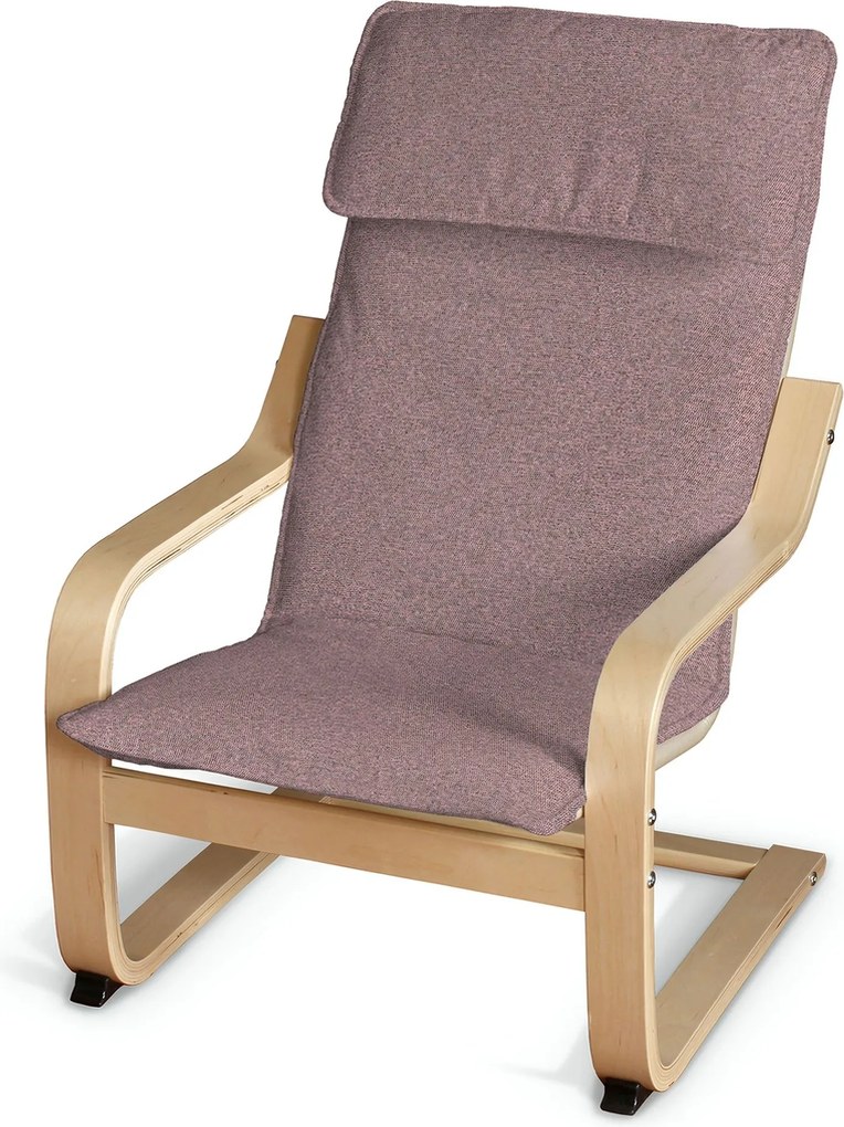 Sedák na dětské křeslo IKEA Poäng barva růžová látka pletený vzor