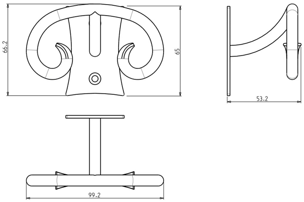 Sapho, REBECCA dvojitý háček, černá, CC023