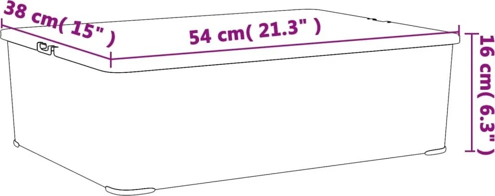 vidaXL Plastové úložné boxy 3 ks 25 l stohovatelné [154988]