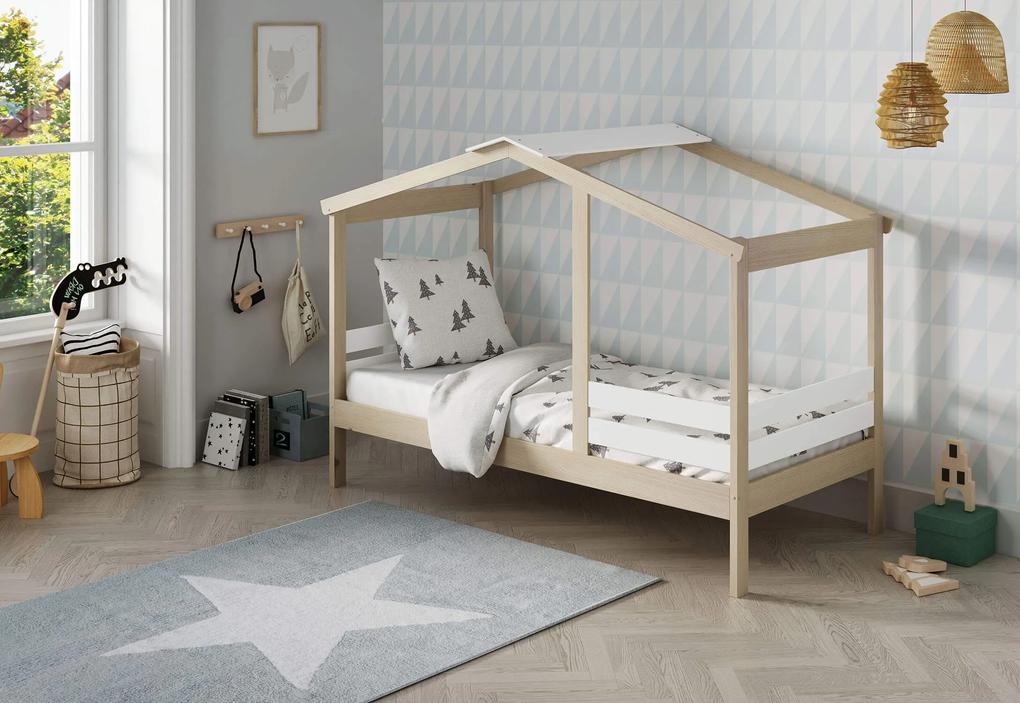 Dětská postel elana 90 x 190 cm přírodní/bílá MUZZA