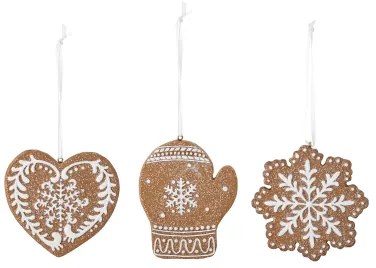 Vánoční odzoby Gingerbread II - set 3 ks Bloomingville