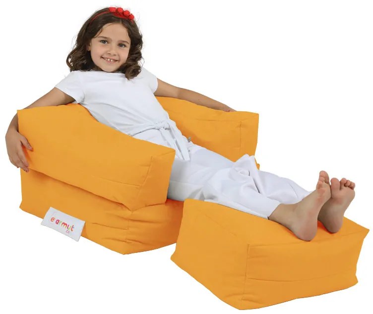 Atelier del Sofa Zahradní sedací vak Kids Single Seat Pouffe - Orange, Oranžová